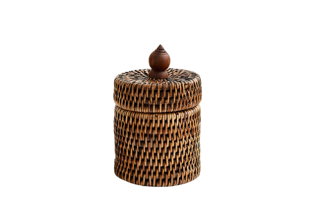 Rattan Container With Lid