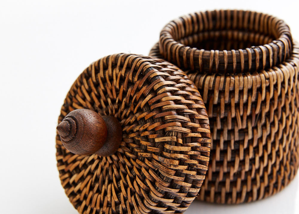 Rattan Container With Lid