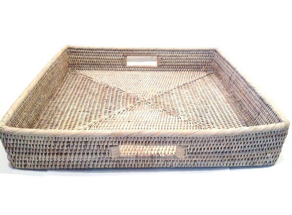 Square Tray With Inset Handles
